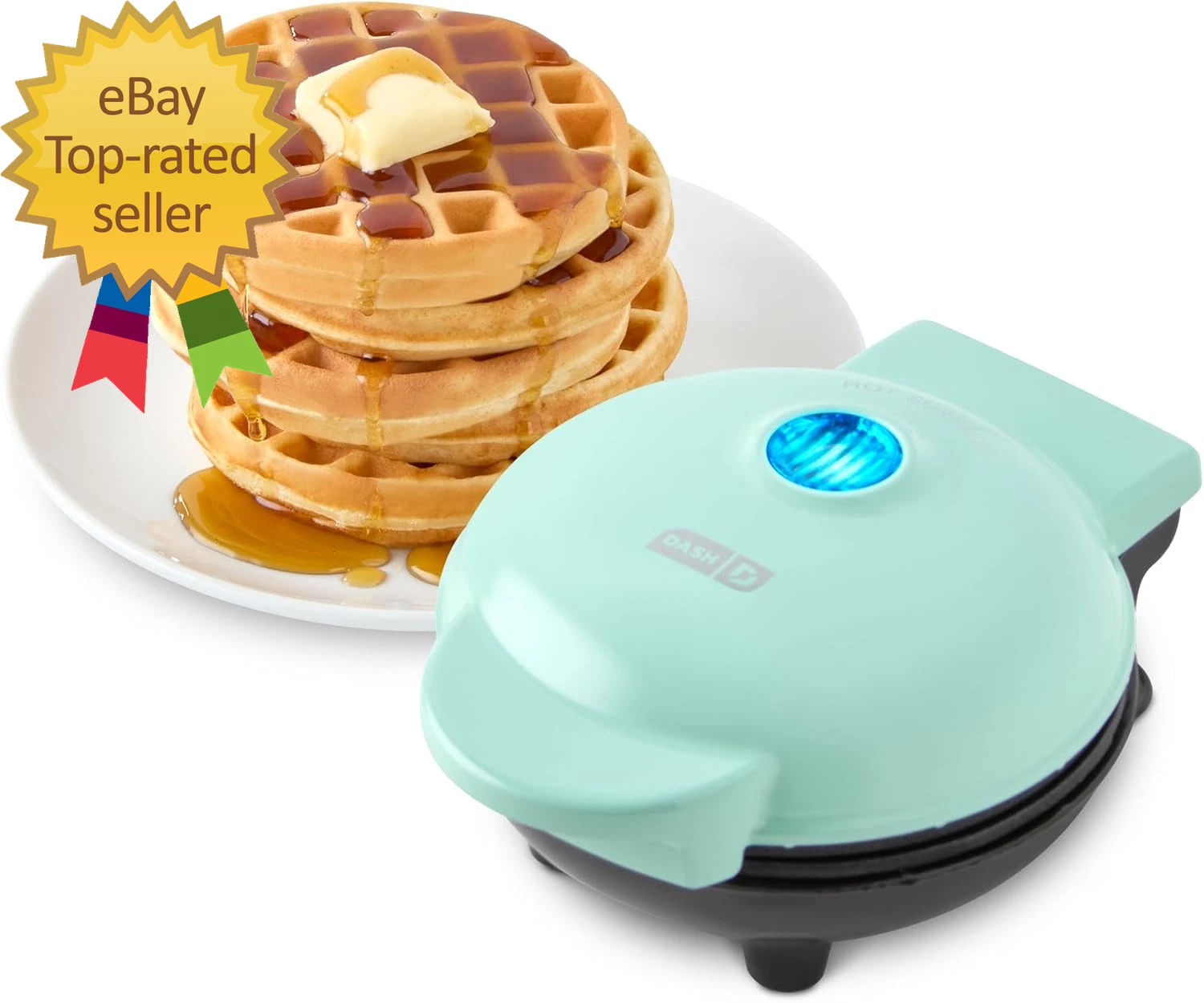 Mini Waffle Maker 4” Waffle Mold, Nonstick Waffle Iron With Quick Heat ...