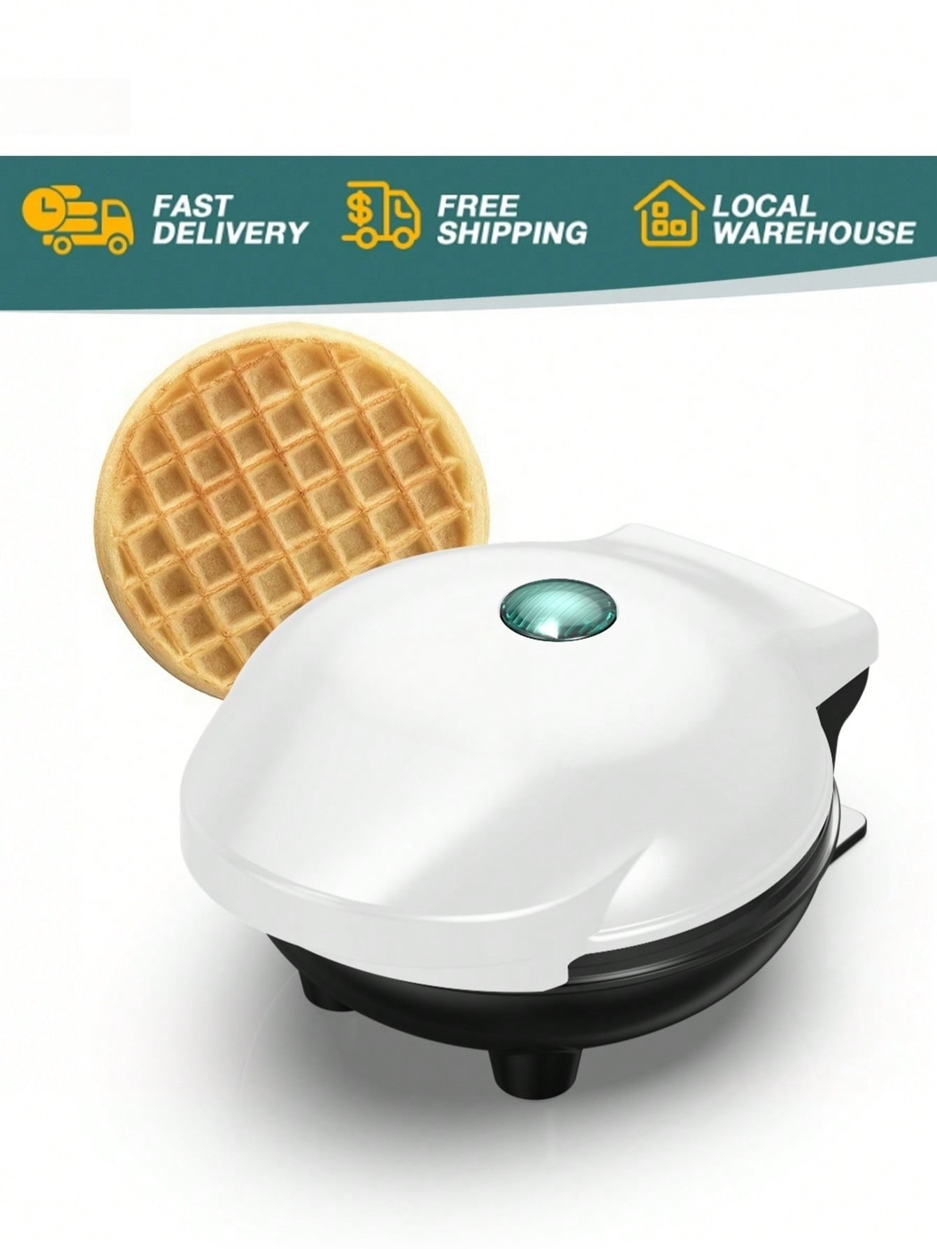 Mini Waffle Maker Machine, Nonstick Waffle Iron For Kids Pancakes ...
