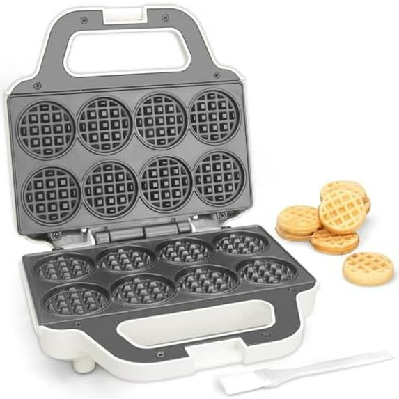 Mini Waffle Maker Machine, Tiny Waffle Bites Iron for Kids, Bake 8 x 2 ...