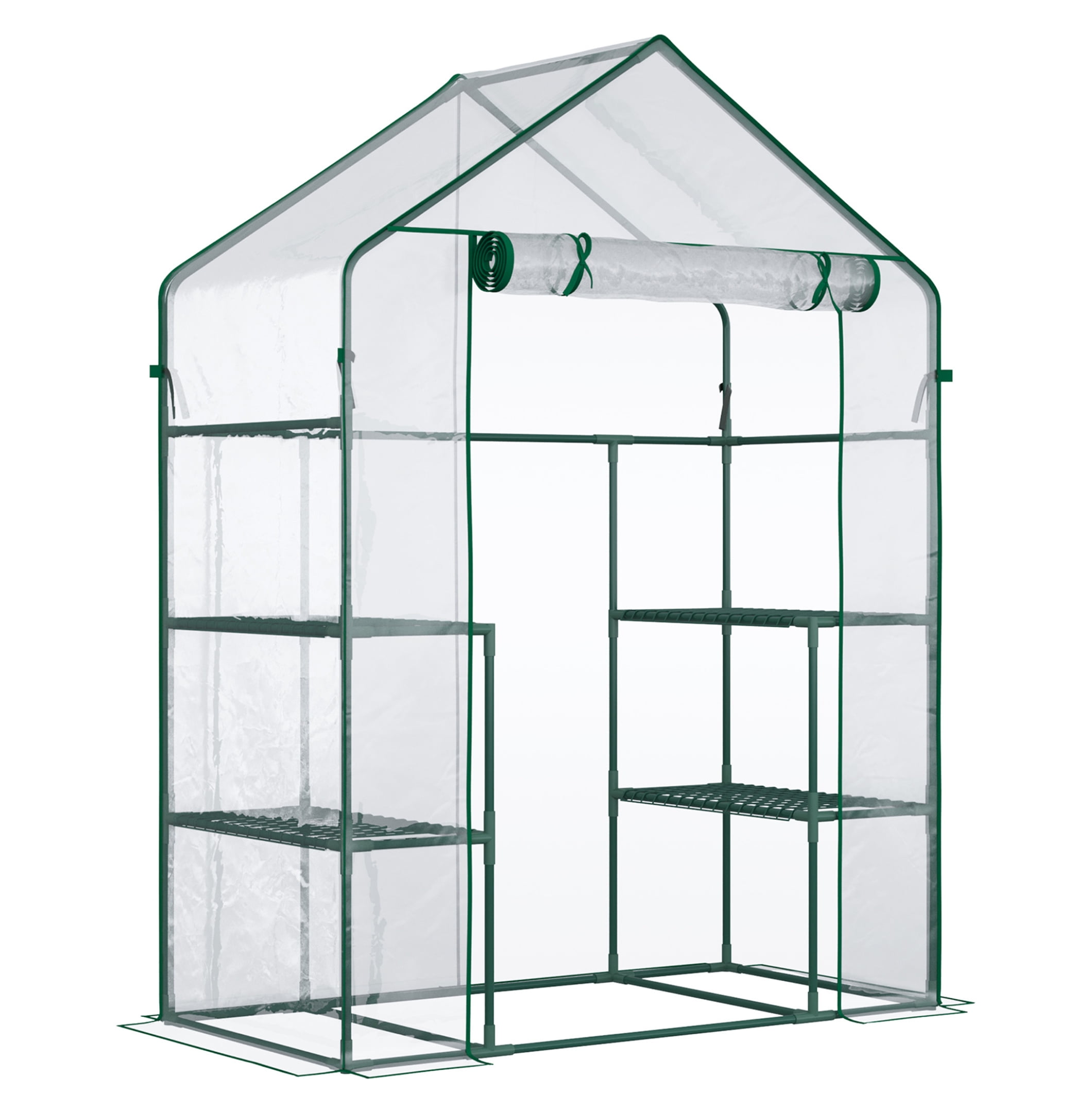 Mini Walk-in Greenhouse Kit 5'x2.5'x6.5', Portable Greenhouse with ...