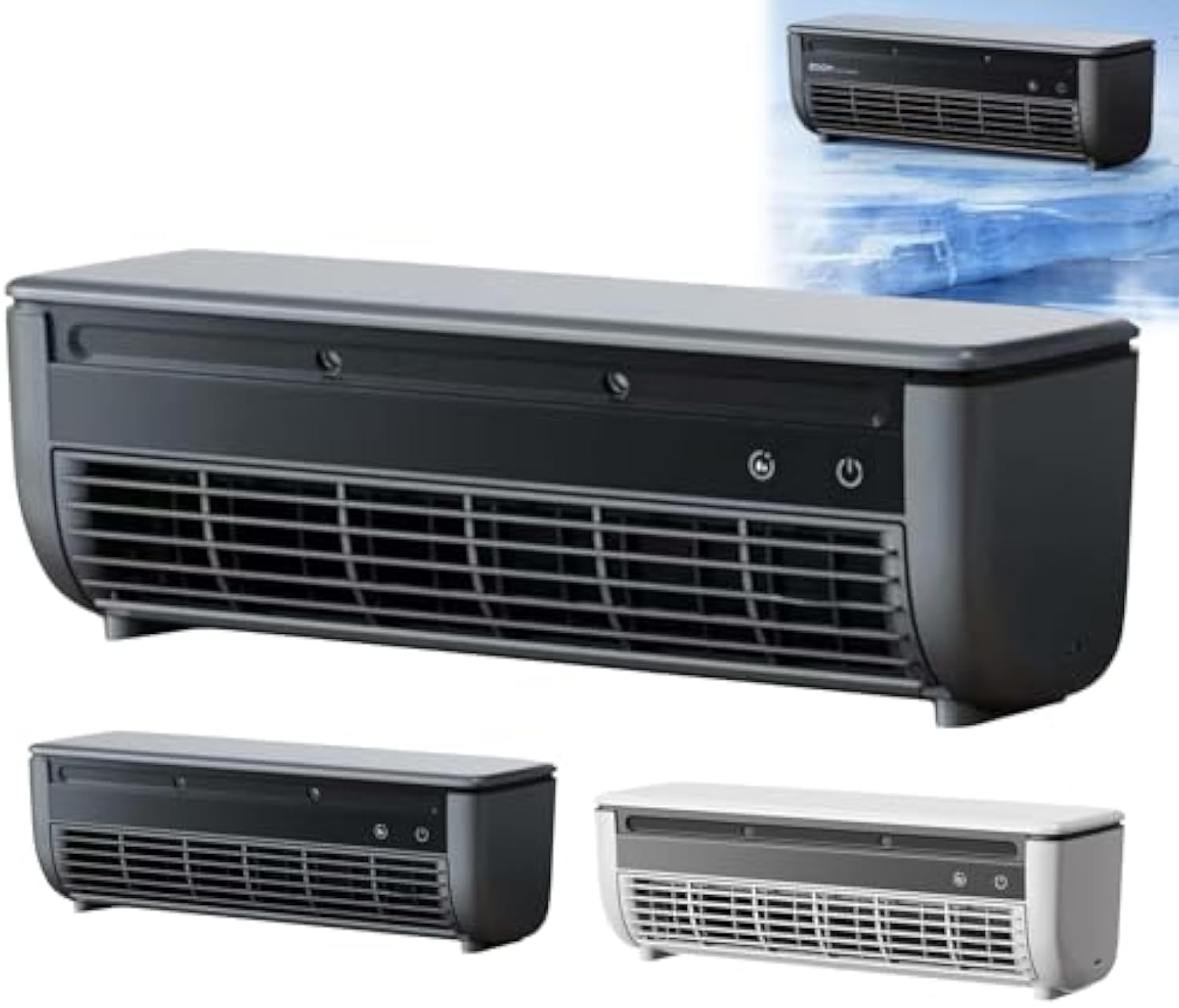 Mini Wall Mounted Air Conditioner Fan, Portable Ductless Air Conditioner Fan, with Remote ...