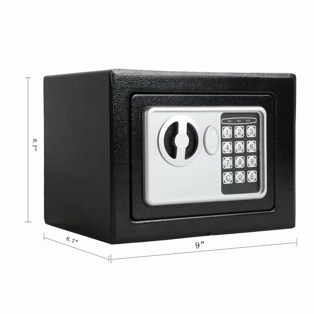 Mini Wall-in Style Digital Security Fireproof Safe Box with Key Lock ...