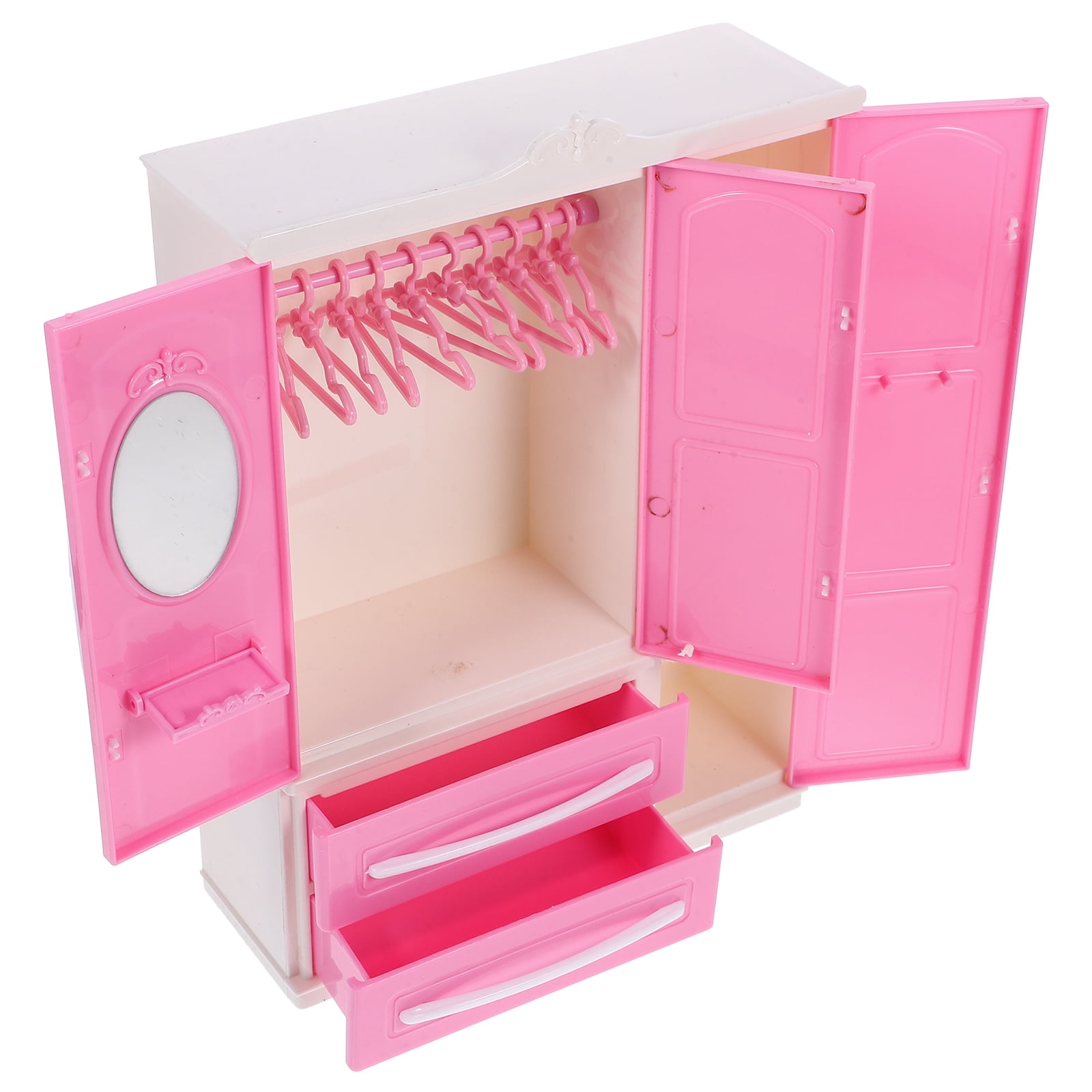 Mini Wardrobe Doll Clothes Storage Miniature Furniture Model - Walmart.com