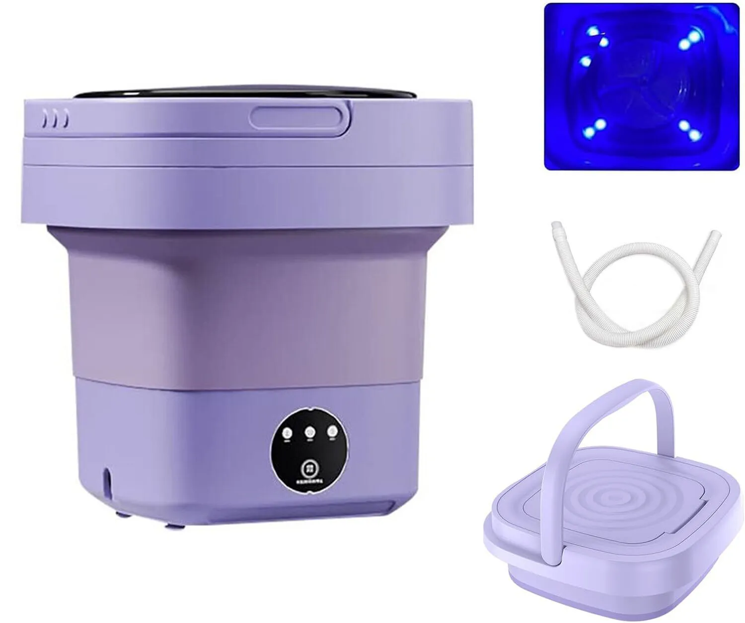 Mini Washing Machine, Folding Portable Sterilization Drying Laundry ...