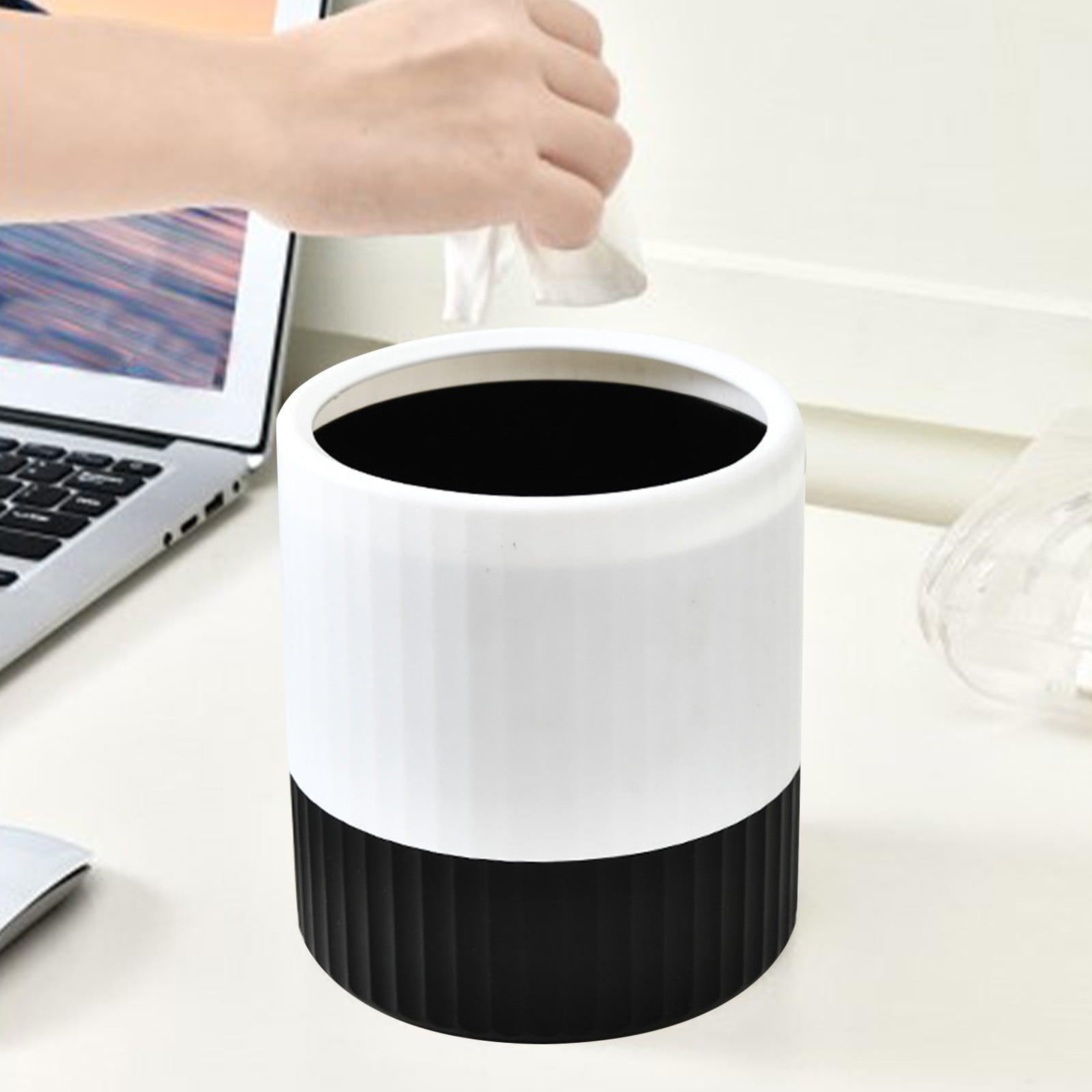 Mini Wastebasket,Flip Lid Storage Bin,Thickened Plastic Construction ...