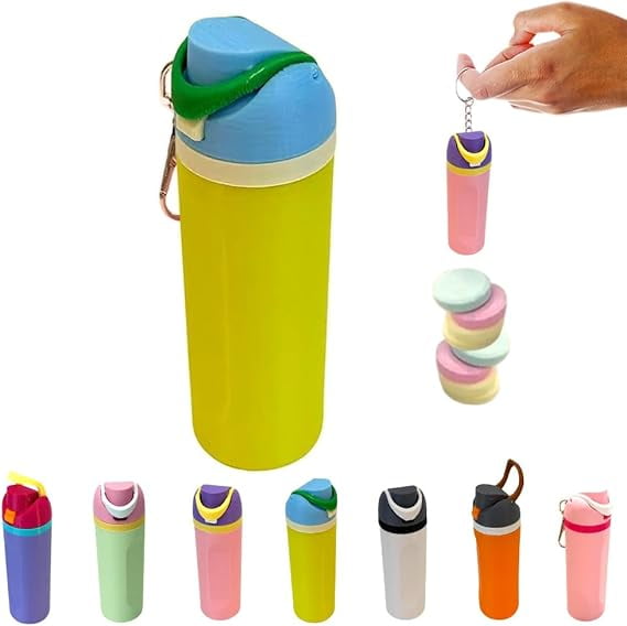 Mini Water Bottle Keychain, Trendy Bottle Keychain, 3D Printed Mini ...