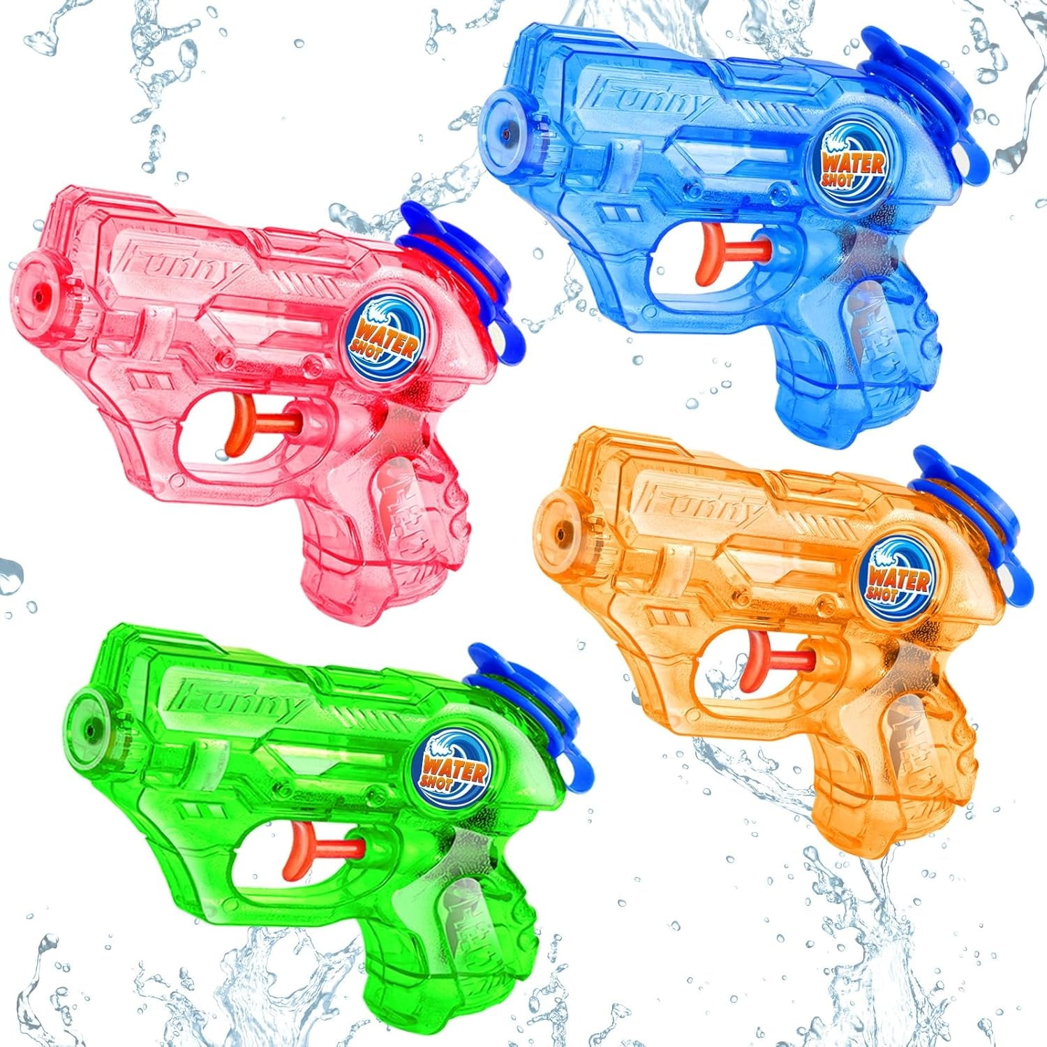 Mini Water Gun For Kids Toddler- 4 Pack Small Water Guns 5-7M Long ...