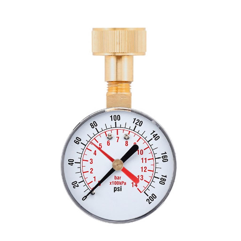 Mini Water Pressure Gauge Dial-Meter Gauge 3/4" NPT for bar/psi ...