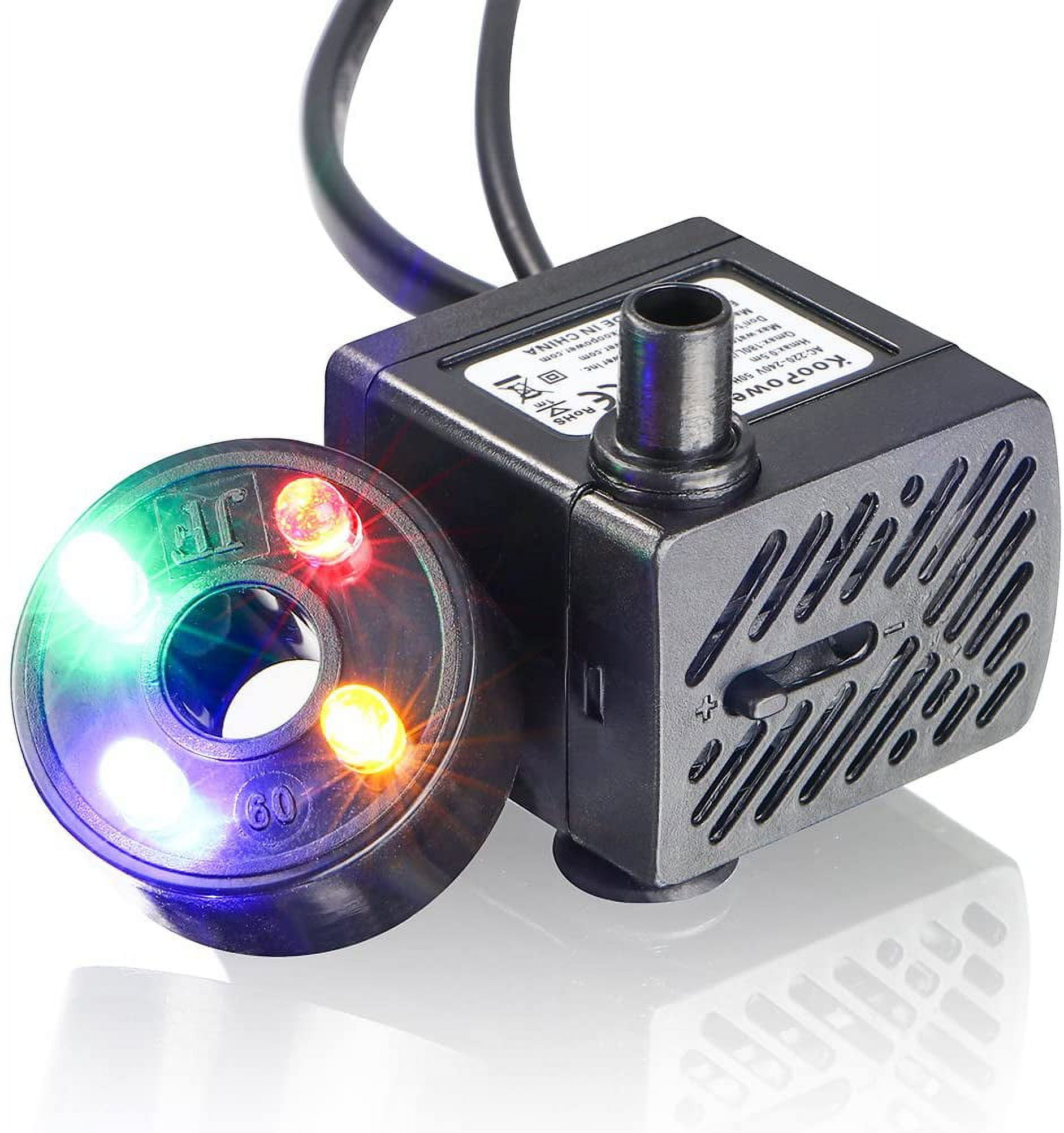 Mini Water Pump With Led, 180L/H, 3.5W, Small Fish Tank, Garden, Well ...