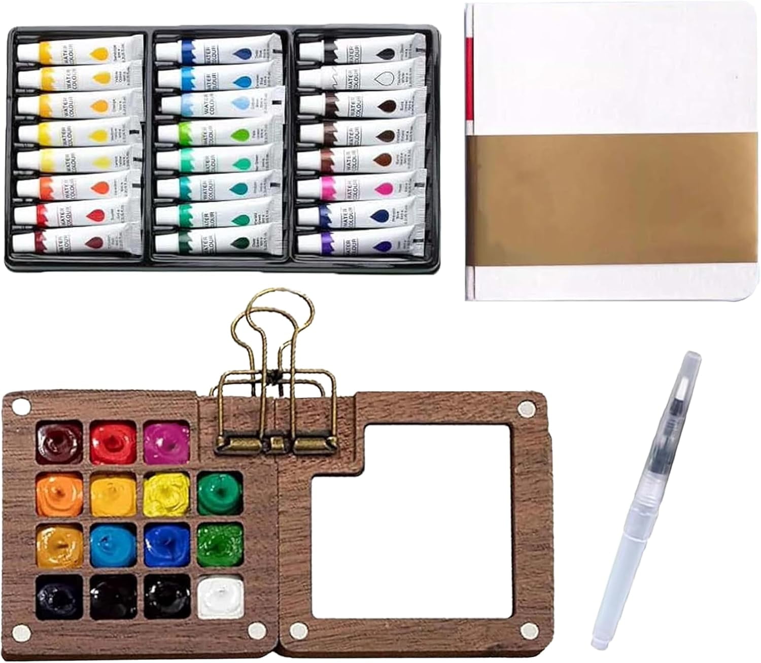 Mini Watercolor Travel Set, 2026 Portable Pocket Artist Watercolor Set ...