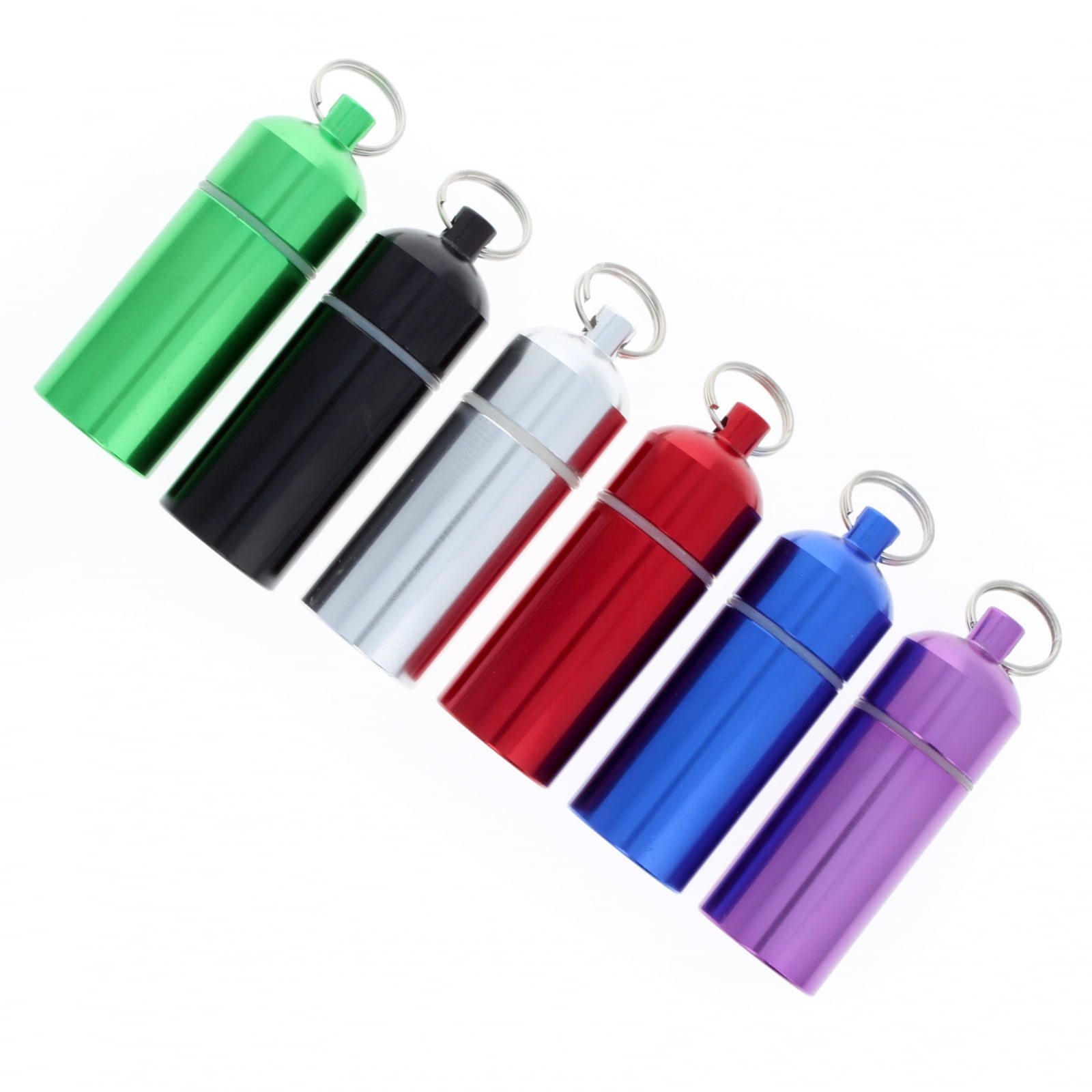 Mini Waterproof Container ID Pill Holder Vial Key Chain with O Ring ...