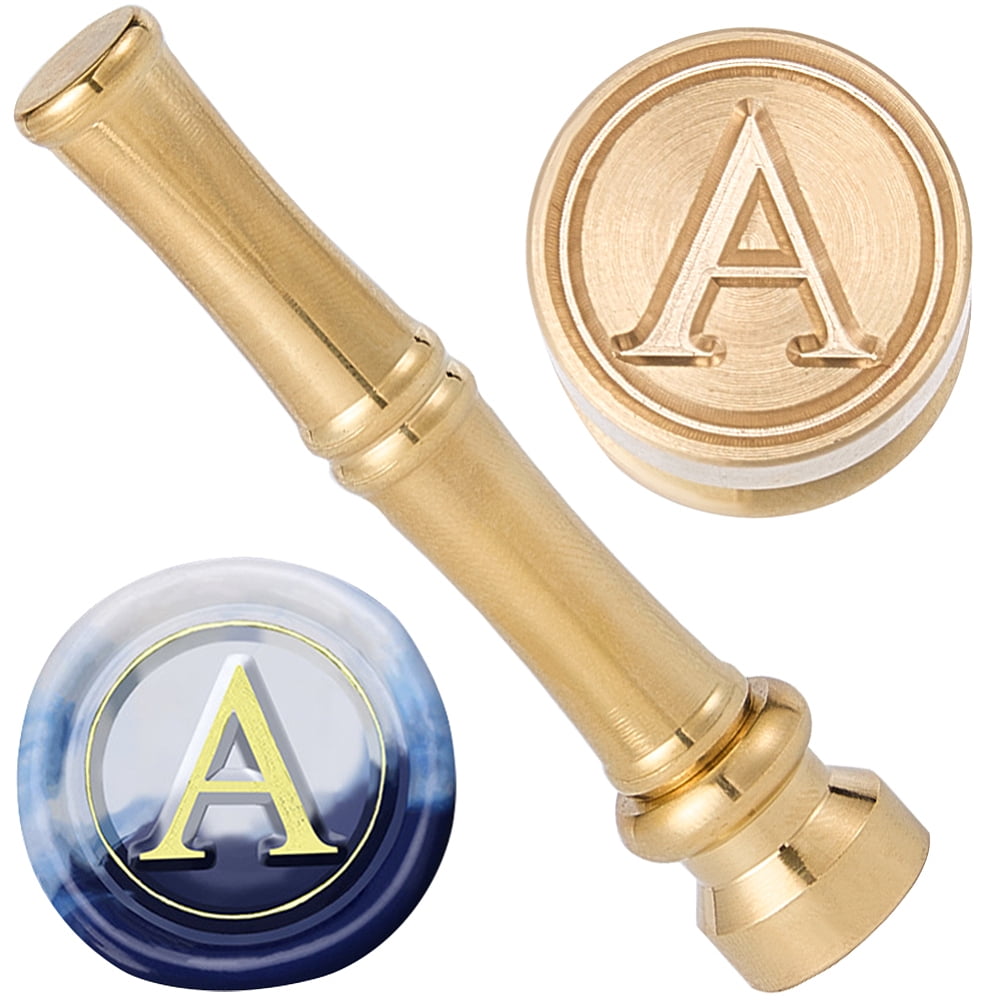 Mini Wax Seal Stamp A Alphabet Letter Wax Stamps 15mm Gold Metal Brass ...