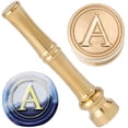 Mini Wax Seal Stamp A Alphabet Letter Wax Stamps 15mm Gold Metal Brass ...