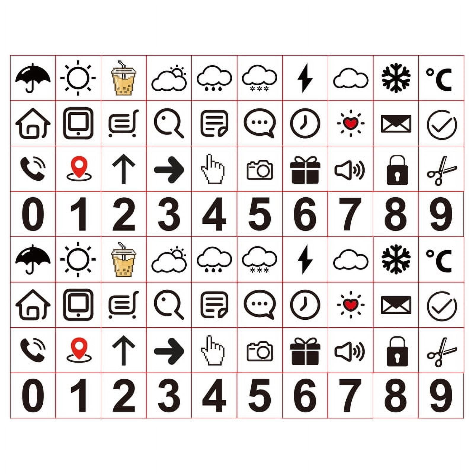 Mini Weather/Event/Symbol/Number Tag, Signs, Markers for Office School ...