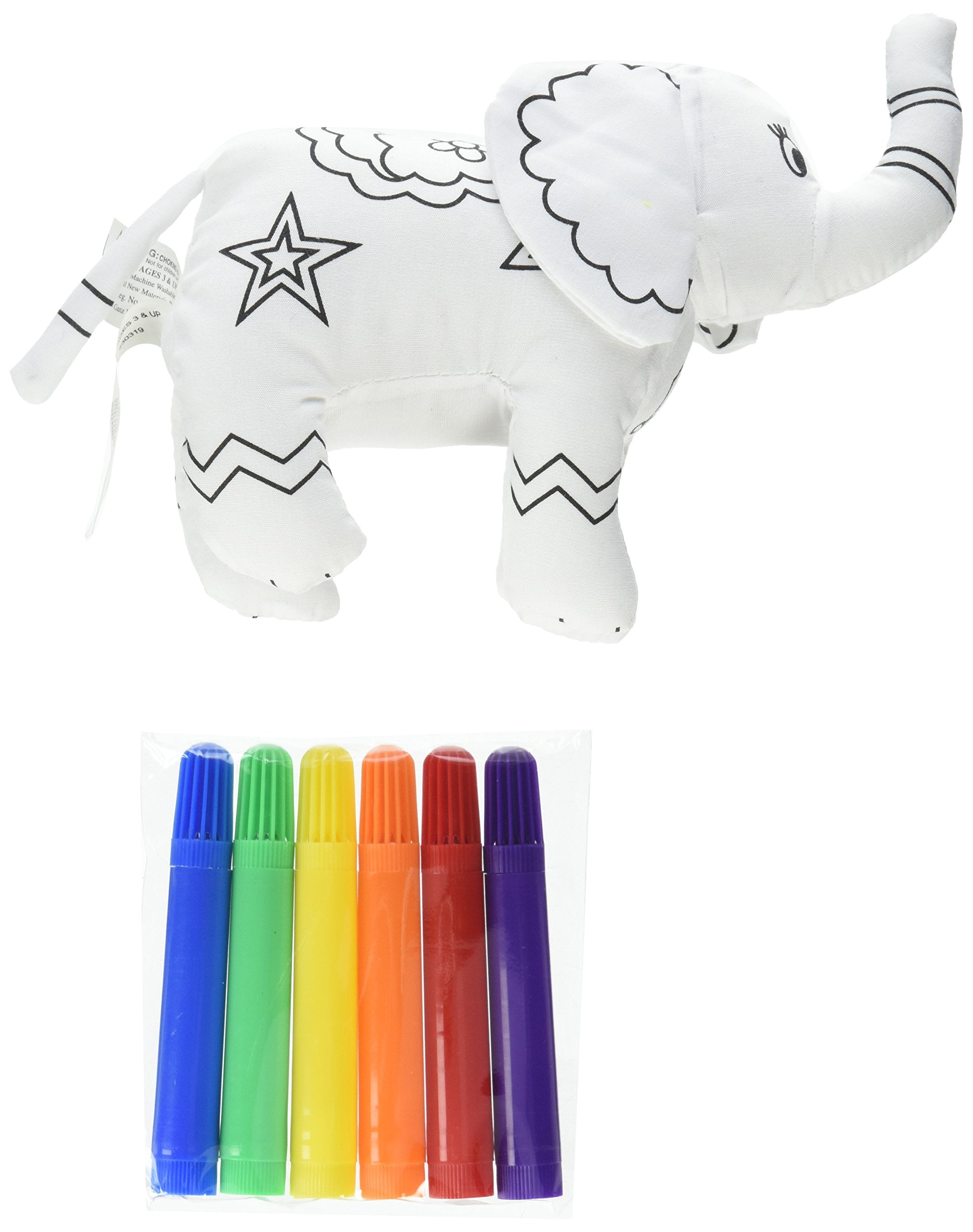 Ganz Elephant Coloring Kit (7 Piece) - Walmart.com