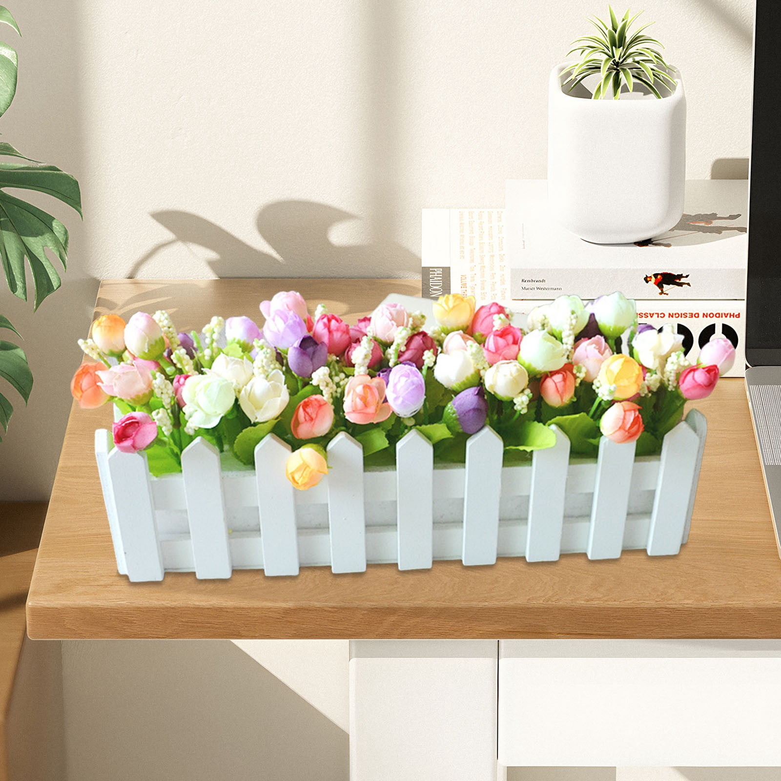 Mini White Wooden Fence - Decorative Garden Fence | Suitable for ...