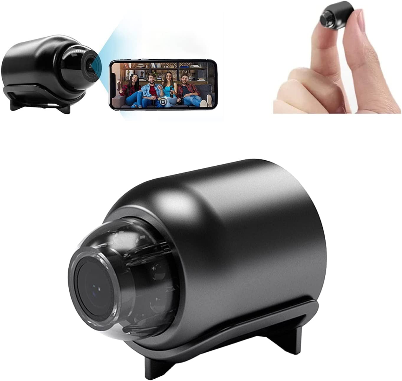 Mini WiFi Camera 1080P HD Night Vision Included Motion Detection Remote ...