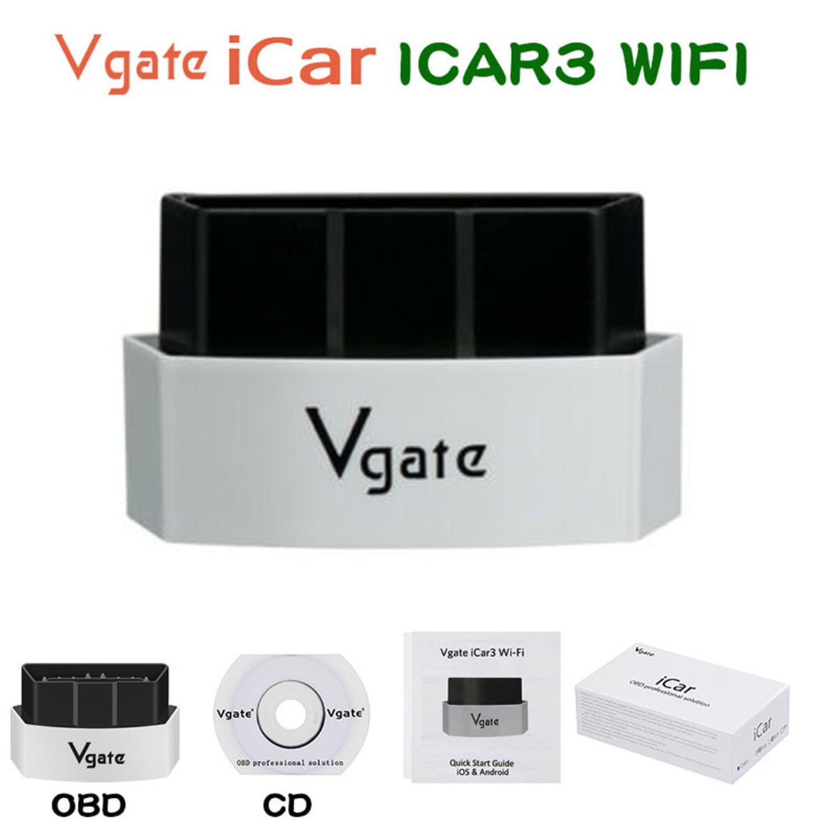 Mini WiFi OBD2 Scanner for iOS and Android, Car OBD II Check Engine ...