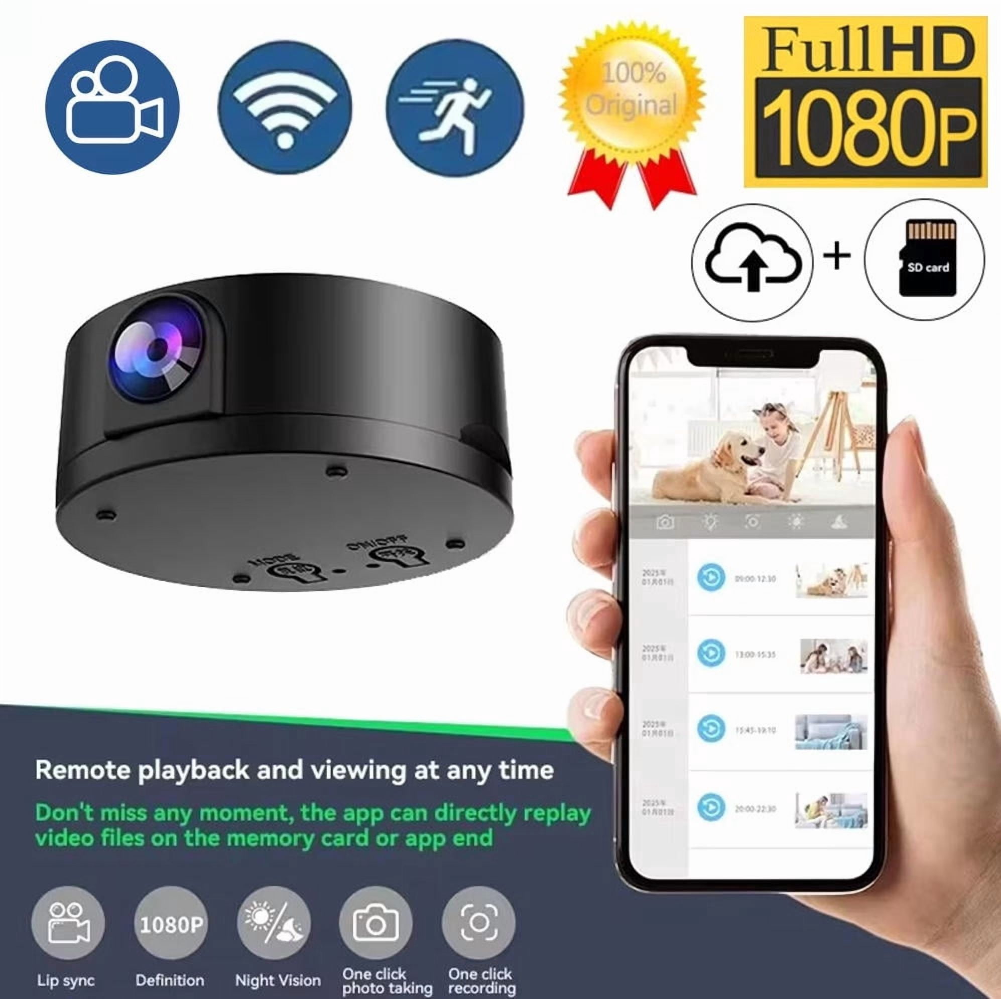 Mini WiFi Smart Camera, 1080P HD Night Vision Home Security Camera ...