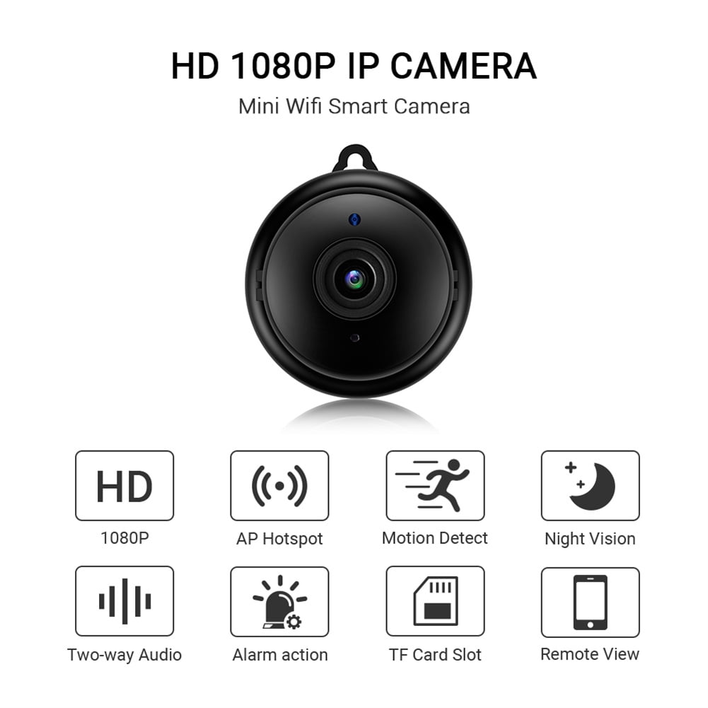 Mini Wifi Ip Camera Hd 1080p Wireless Indoor Camcorder Night Vision Two ...