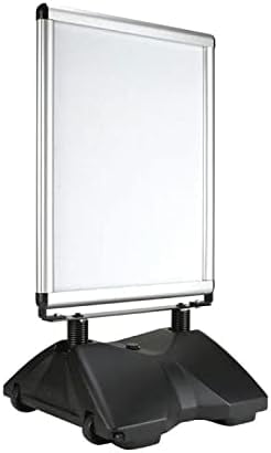 Mini WindMaster V4 Curb Sign Holder Stand, Color=Silver - Walmart.com