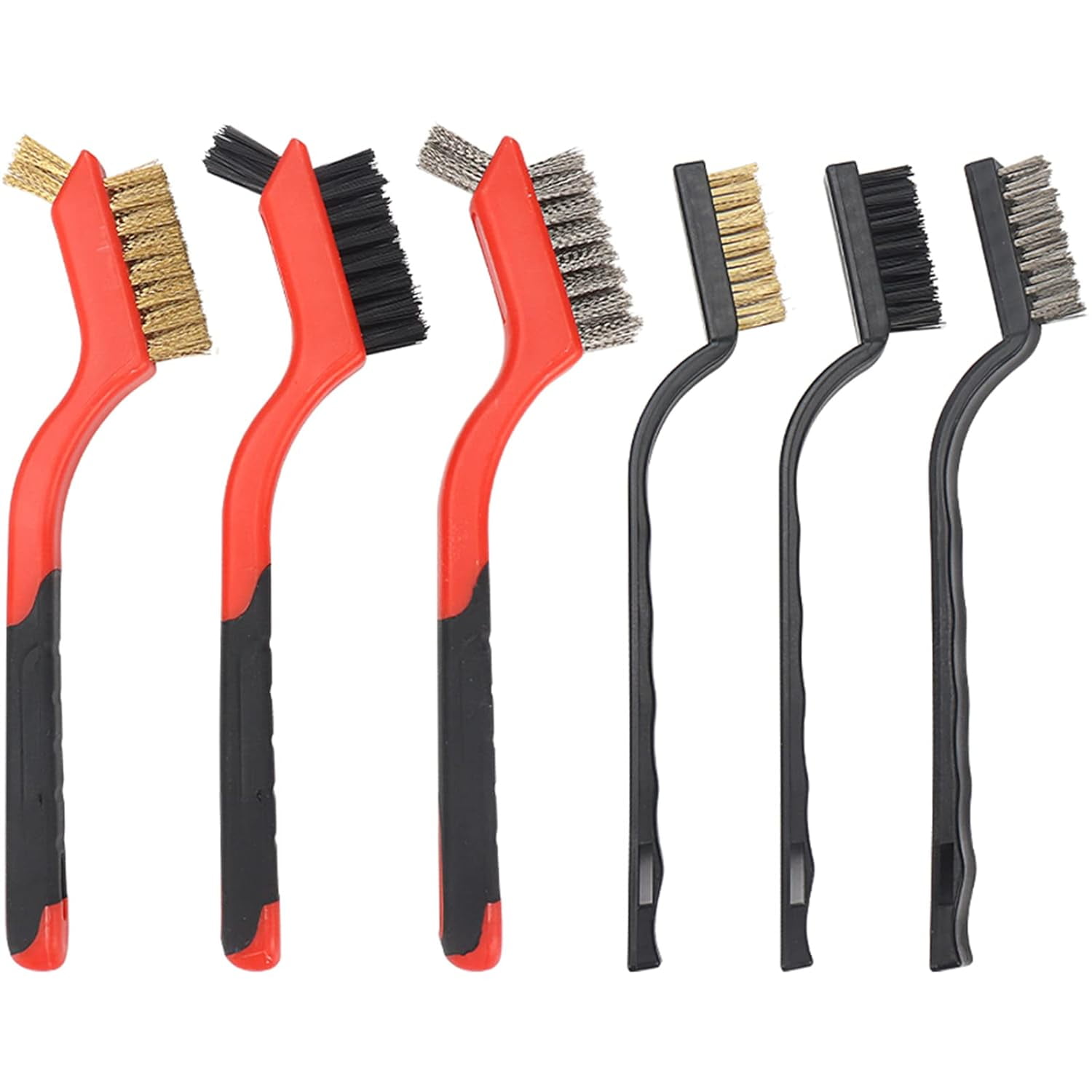 Mini Wire Brush 6Pcs Set, Wire Brushes for Cleaning, Copper/ Stainless ...