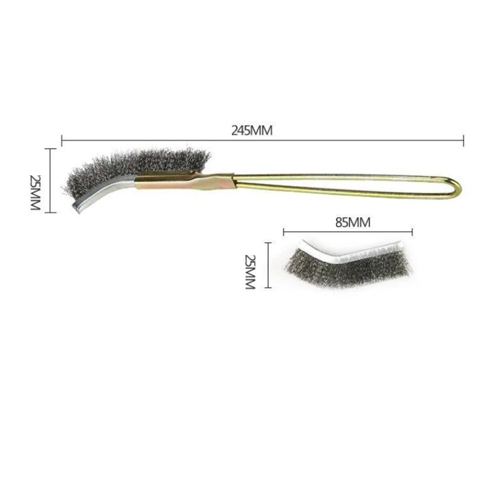 Mini Wire Brush Brass Nylon & Steel Brushes Rust Remover Cleaning ...