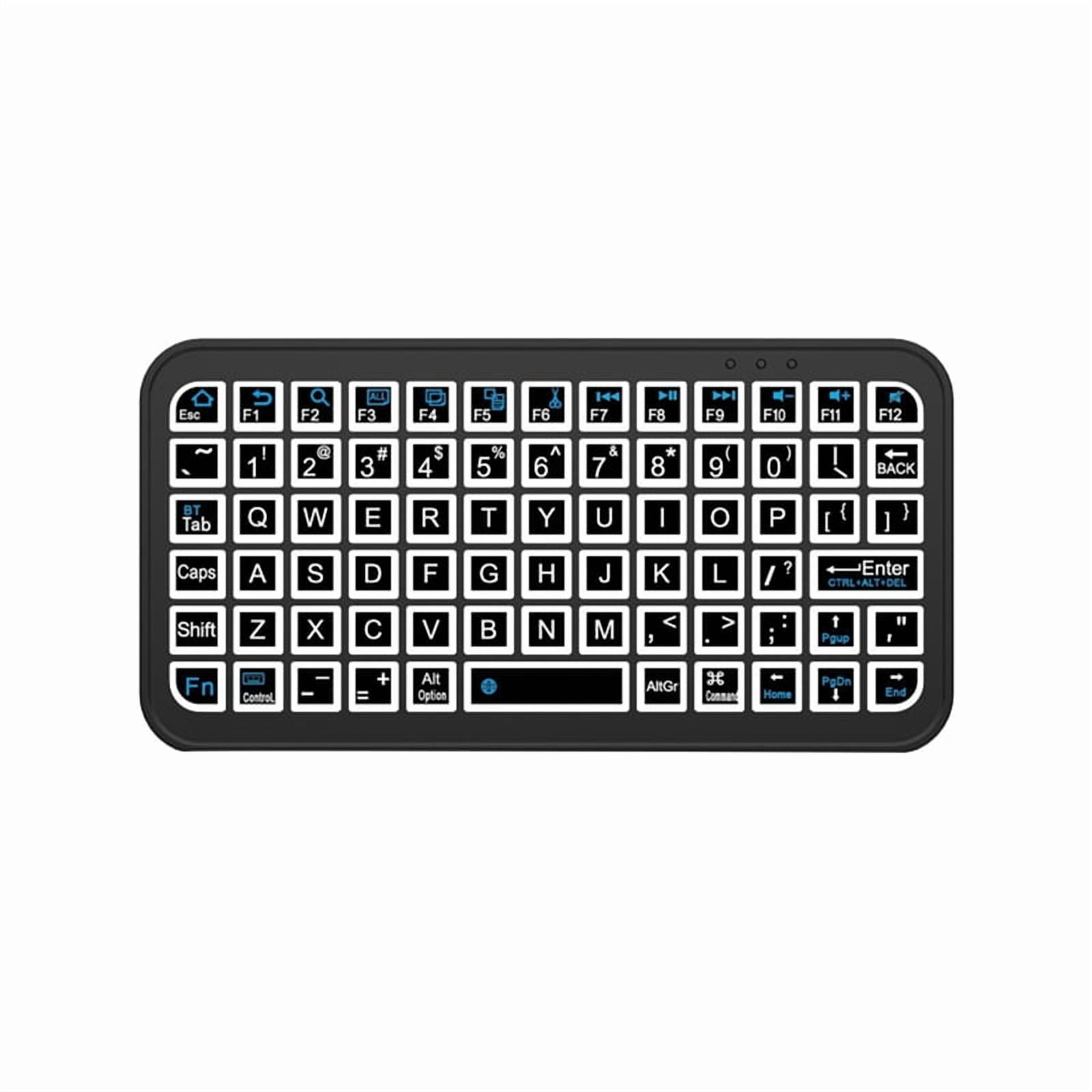 Mini Wireless Bluetooth 5.2 Keyboard 5inch Keycups 7 Color Backlit ...