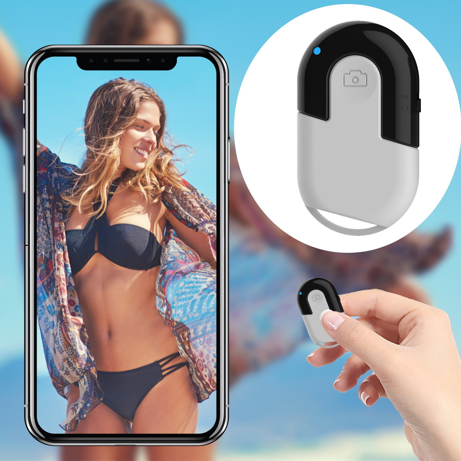 Mini Wireless Bluetooth Remote Shutter Controller Button Self Timer Camera - Walmart.com