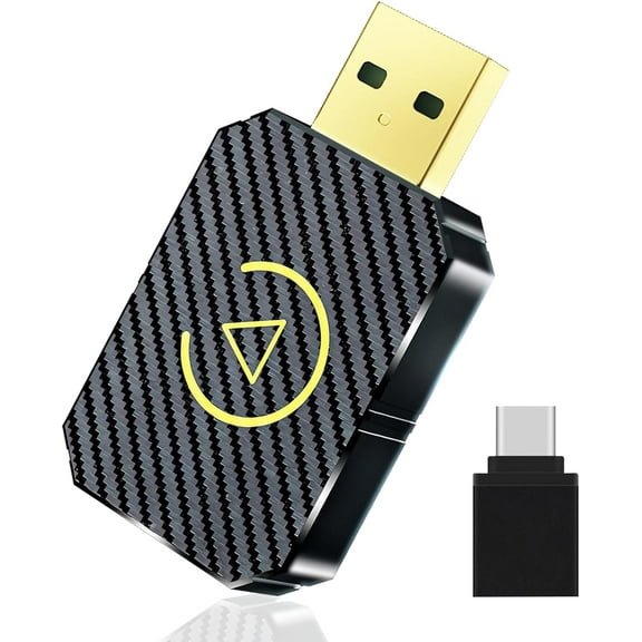 Mini Wireless CarPlay & Android Auto Adapter, 2-in-1 Wired to Wireless ...