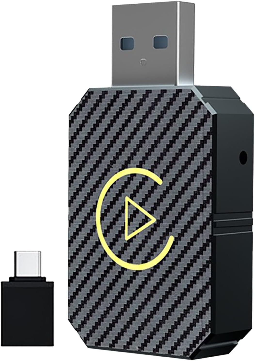 Mini Wireless CarPlay Adapter for iPhone/Android, Plug & Play Low Latency Converts Wired to ...