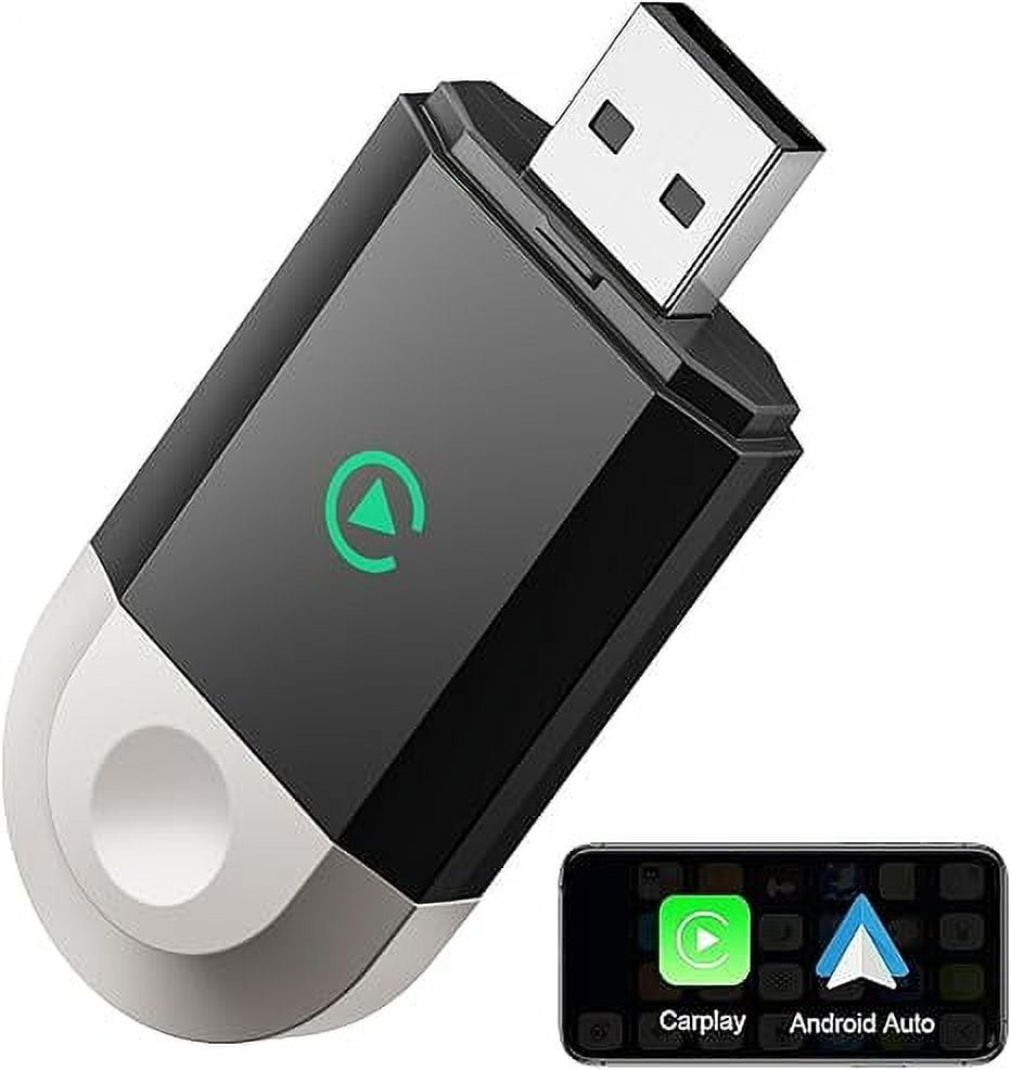 Mini Wireless Carplay Adapter for Apple (2024 Upgrade) Converts Wired ...