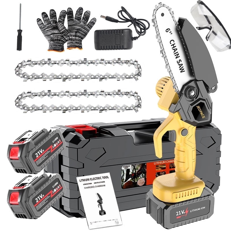 NAUDHENM 6-Inch, 12V, 7500A Battery-Powered Wireless Chainsaw ...