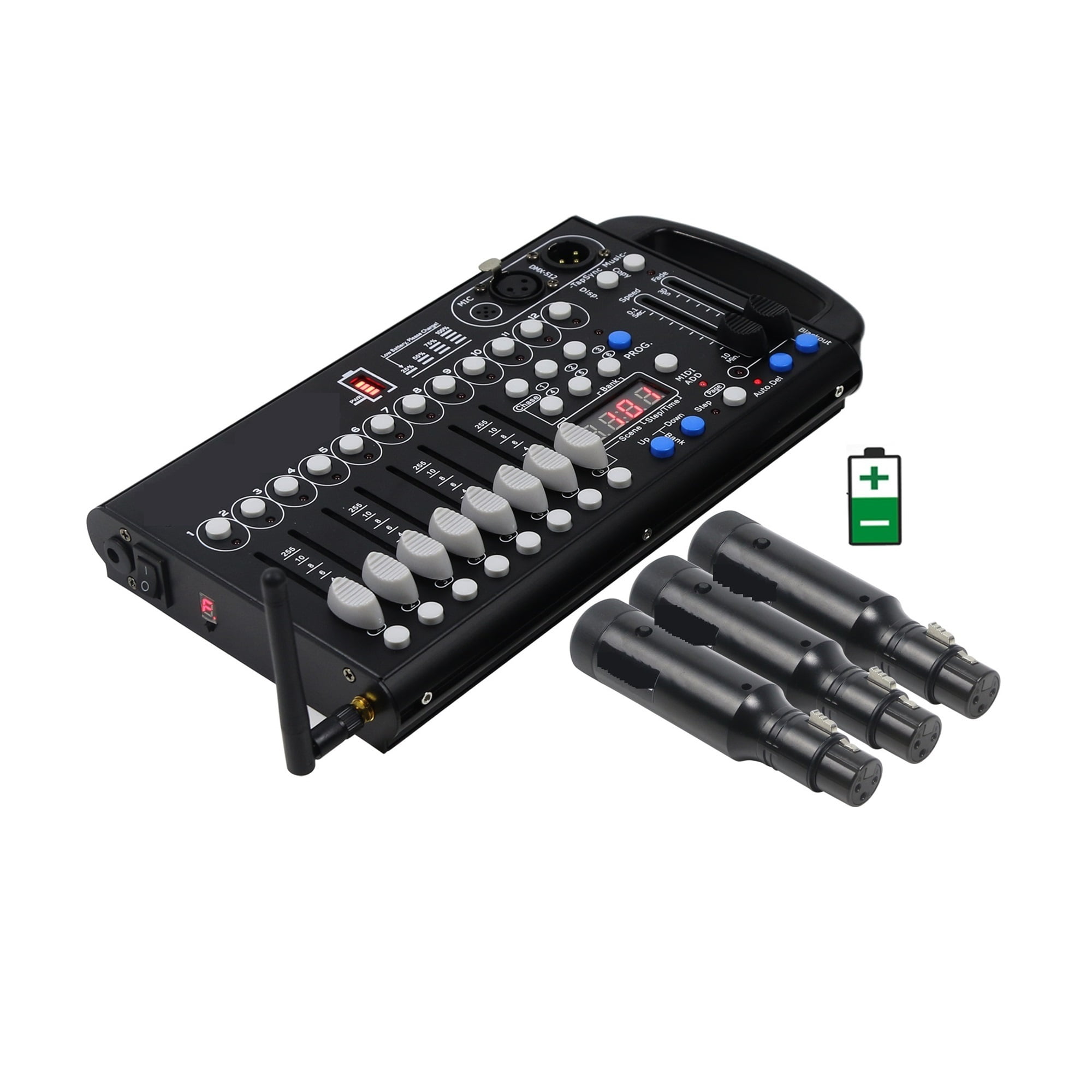 Mini Wireless Controller 192 Channels Battery Controller Rechargeable ...