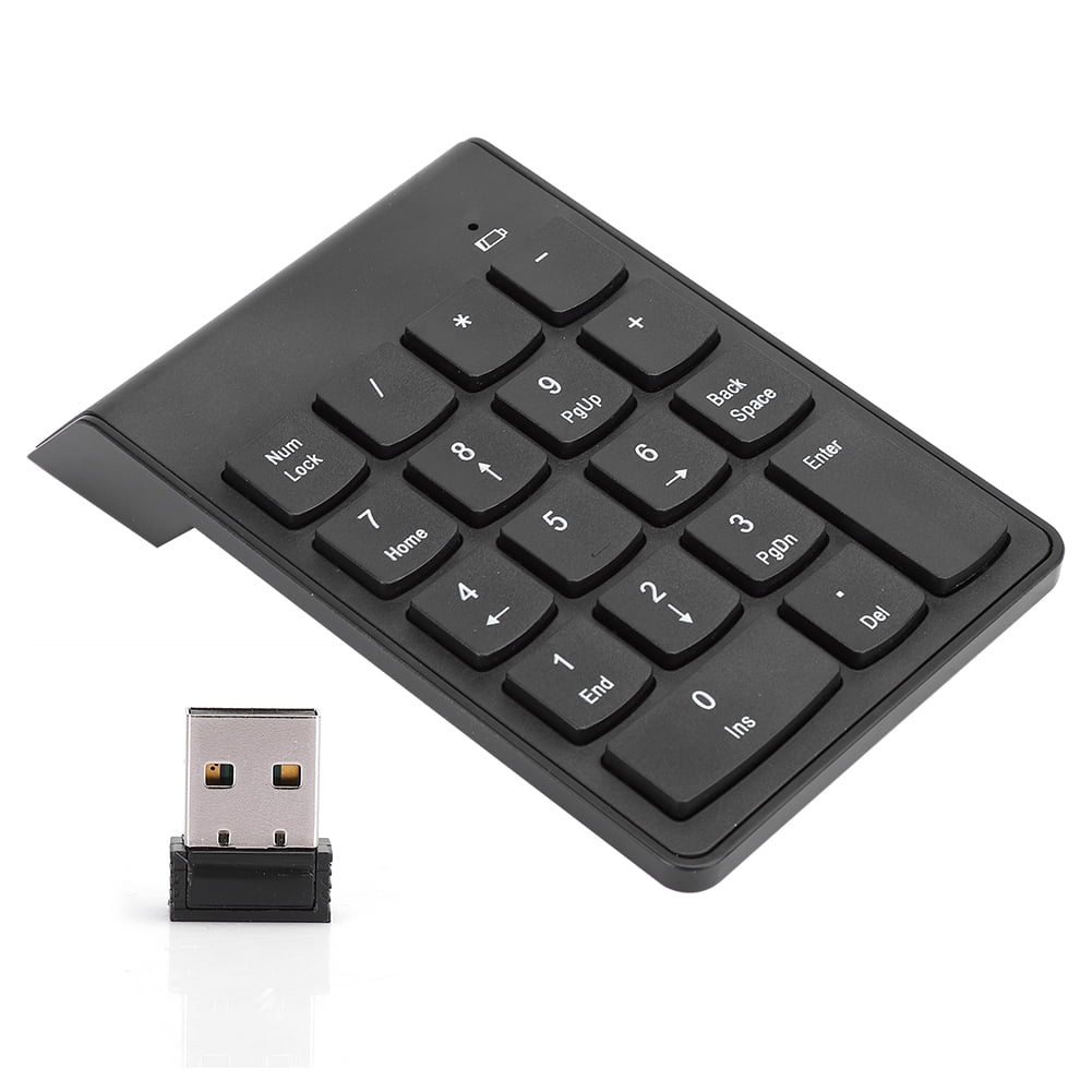 Mini Wireless Digital Keyboard USB 2.4GHz 18 Key Financial Accounting ...