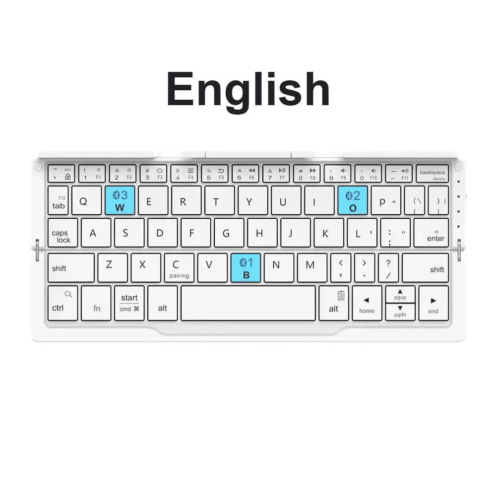 Mini Wireless Foldable Keyboard Supports 3 Devices With Stand Charging ...