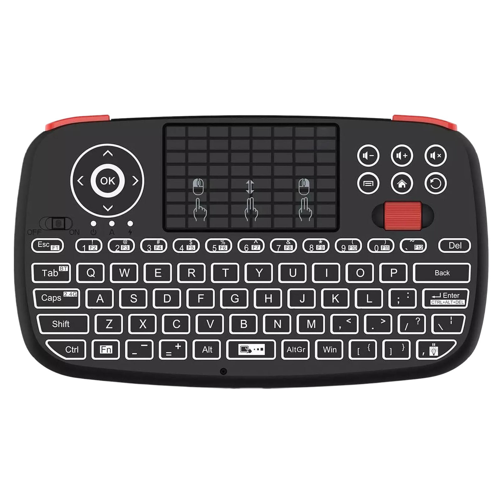 Mini Wireless Keyboard Rechargeable Thin Portable Compact Design for PC ...