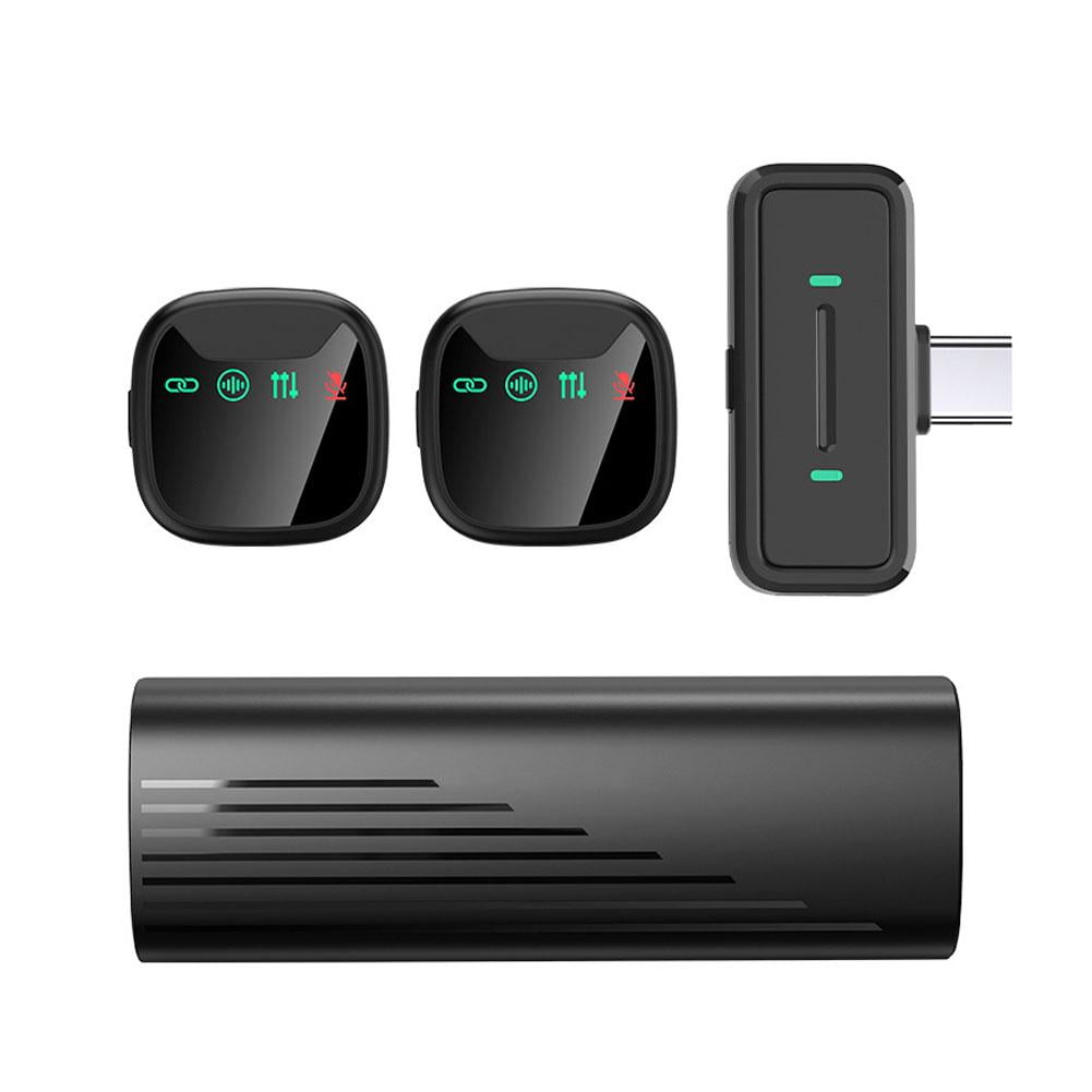 Mini Wireless Lavalier Microphone - 2.4GHz Noise Cancelling Lapel Mic ...