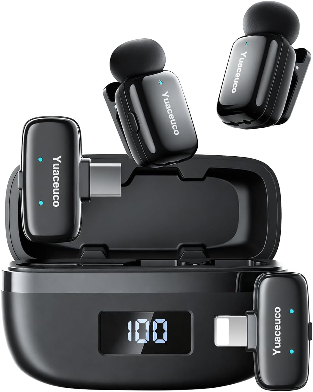 Mini Wireless Lavalier Microphone for iPhone ipad Android, Noise ...