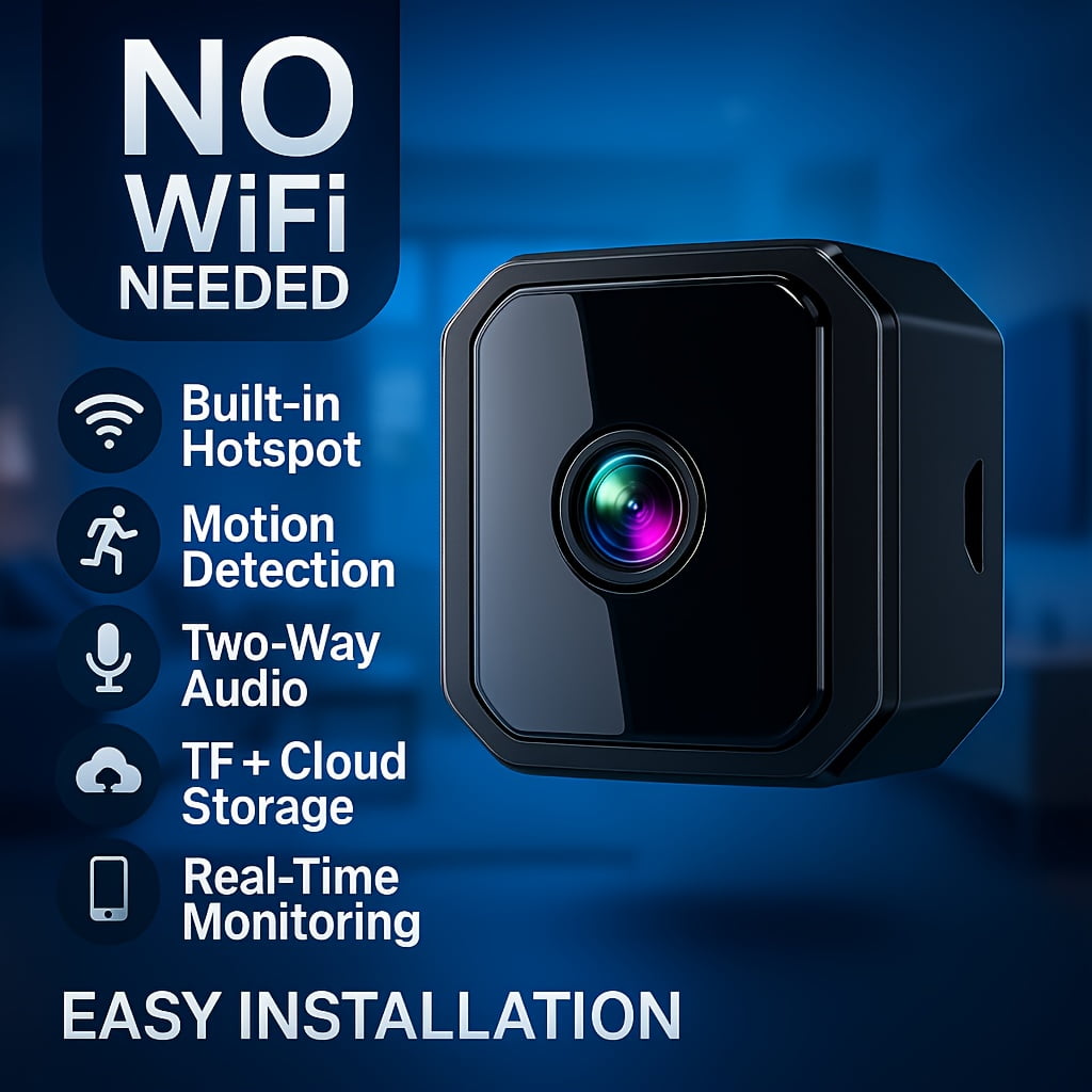 Mini Wireless Security Camera - 1080P HD w/Color Night Vision, Motion ...