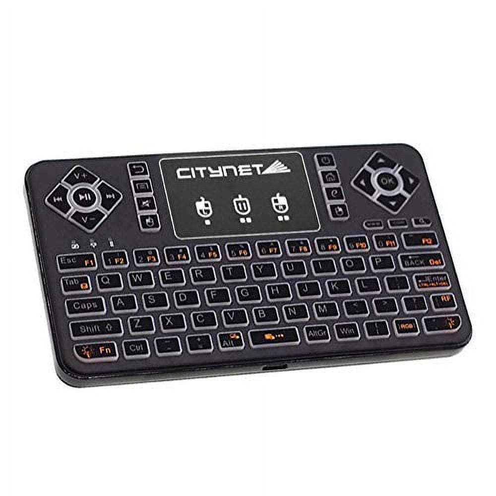 Mini Wireless TV Keyboard and Touchpad Mouse Combo with LED Backlit, 2 ...