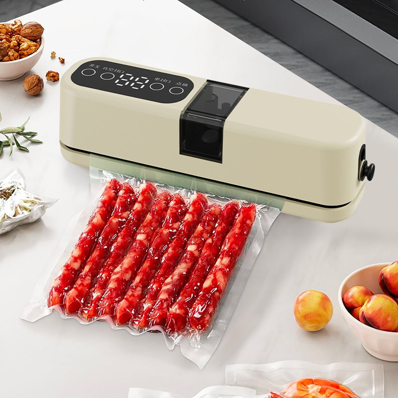 Mini Wireless Vacuum Sealing Machine,3 Modes for Wet/Dry Foods,Built-in ...