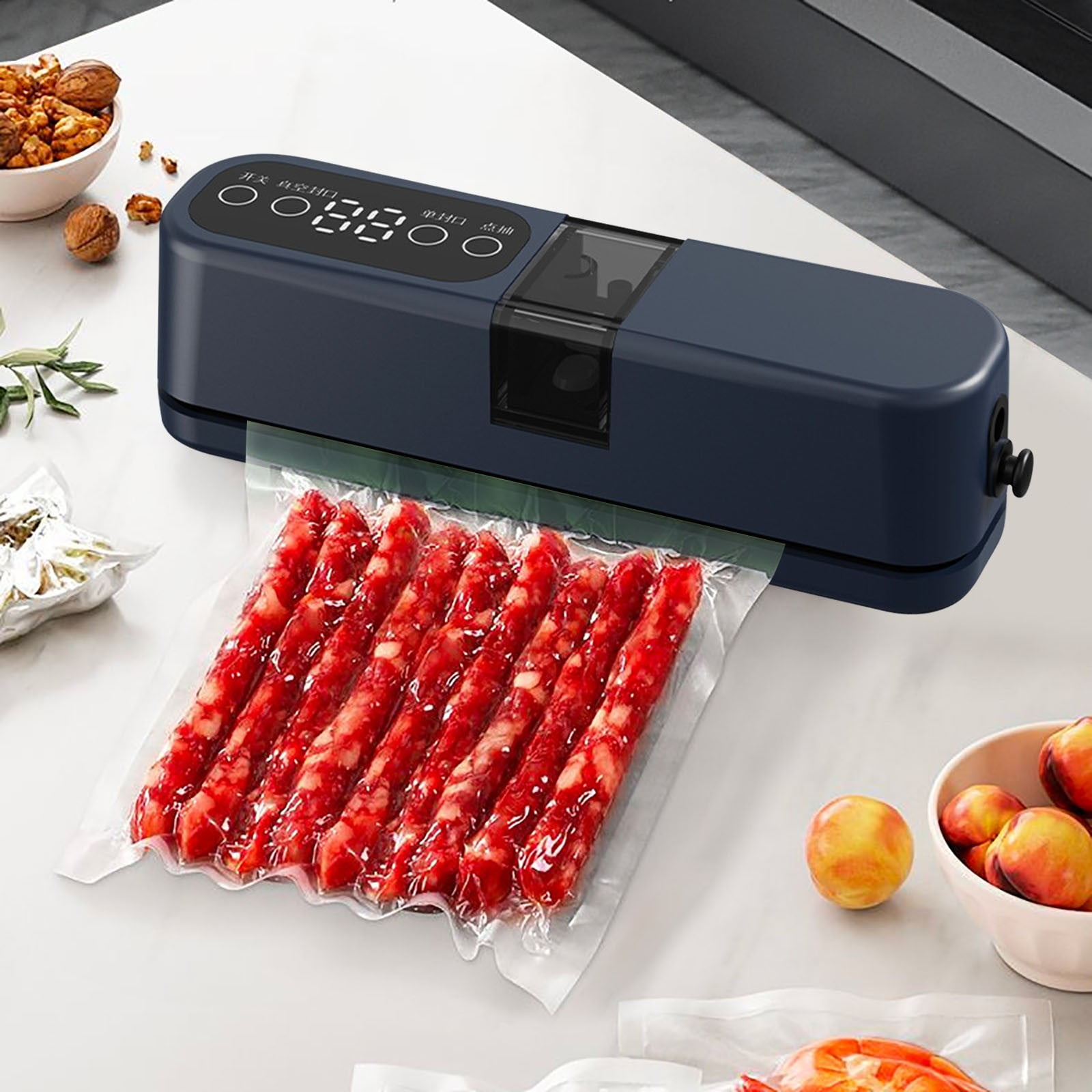 Mini Wireless Vacuum Sealing Machine,3 Modes for Wet/Dry Foods,Built-in ...