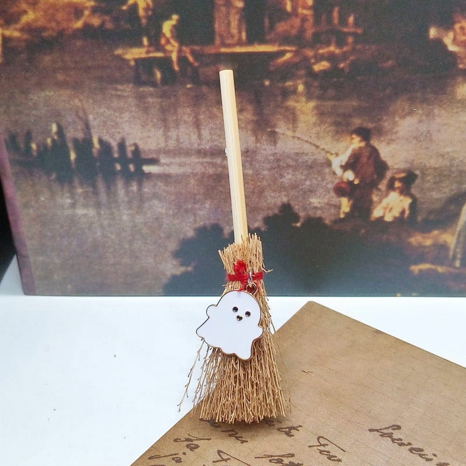Mini Witch Broomstick - Handcrafted Halloween Decor | Natural Straw ...