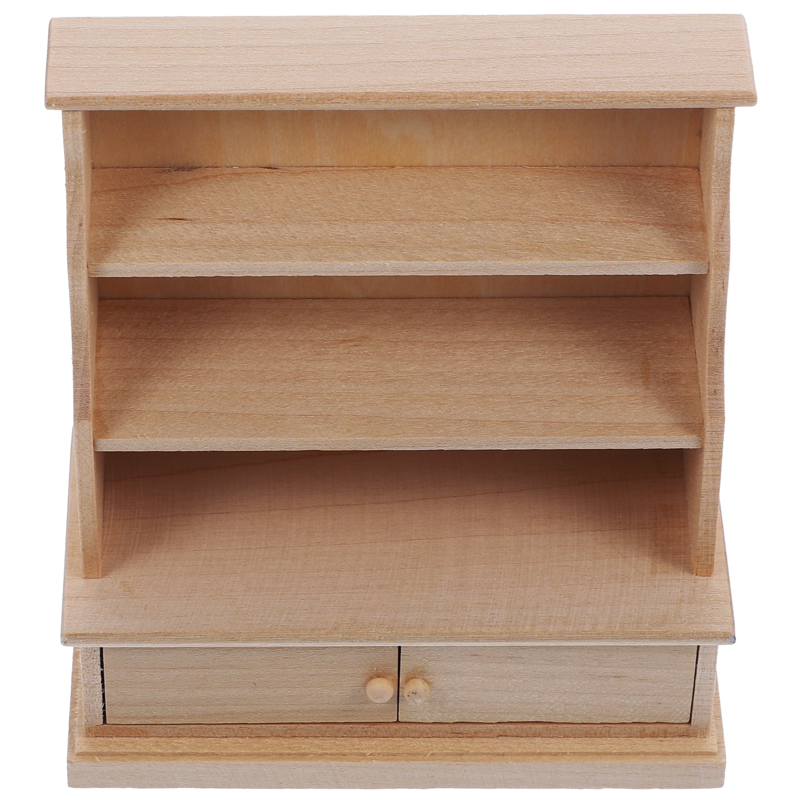 Mini Wood Cabinet Furniture Wooden Miniature Display Cabinet Bookshelf ...