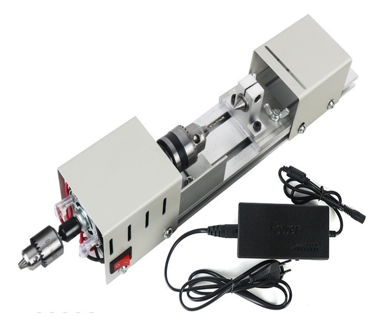 Mini Wood Lathe Machine DIY Woodworking Miniature Buddha Pearl Lathe ...