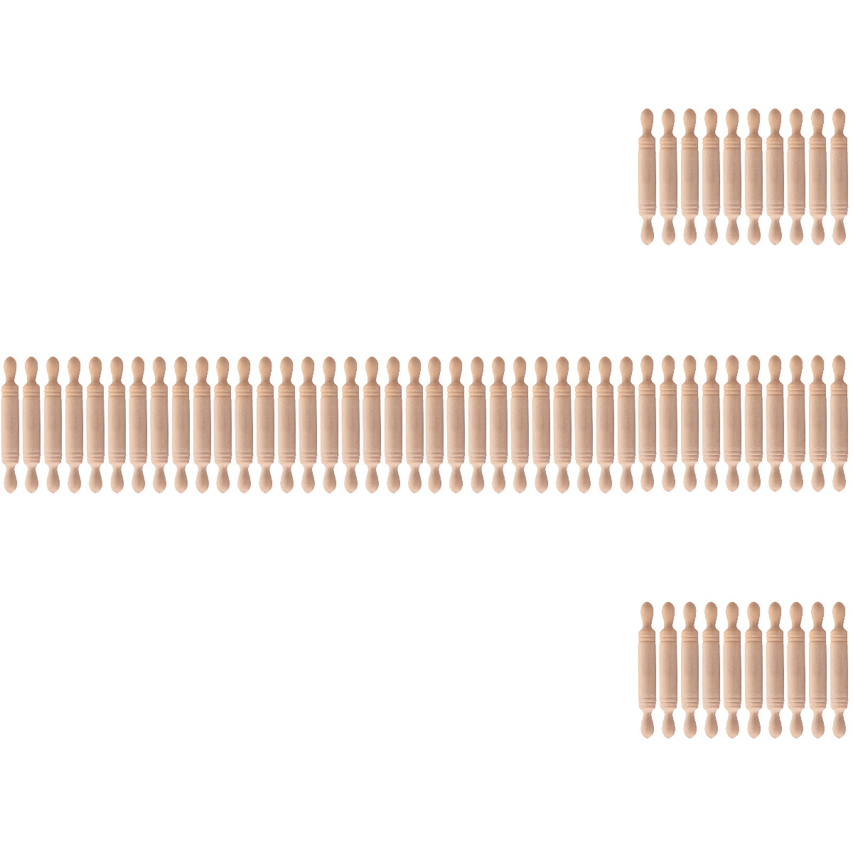 Mini Wood Rolling Pin House Scene Layout Props Miniature Sticks Cutting ...