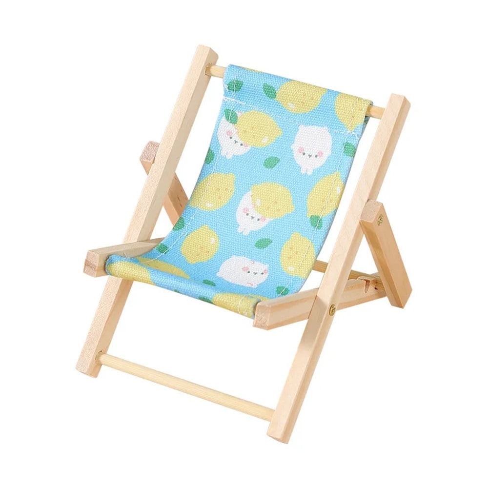 Mini Wooden Beach Chair Phone Stand Office Desktop Tablet Holder ...
