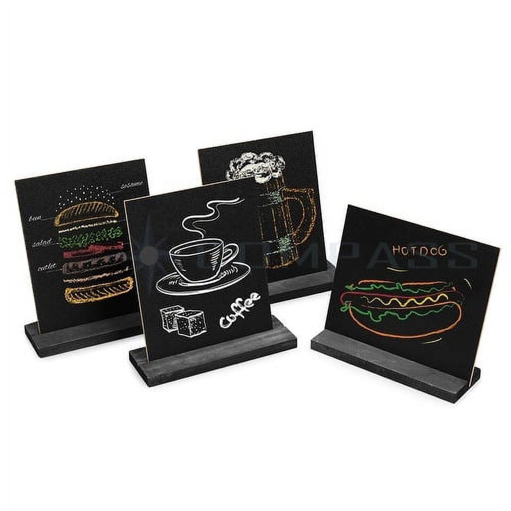 Mini Wooden Chalkboards Tabletop Sign Holder w/Base Stand for Café ...