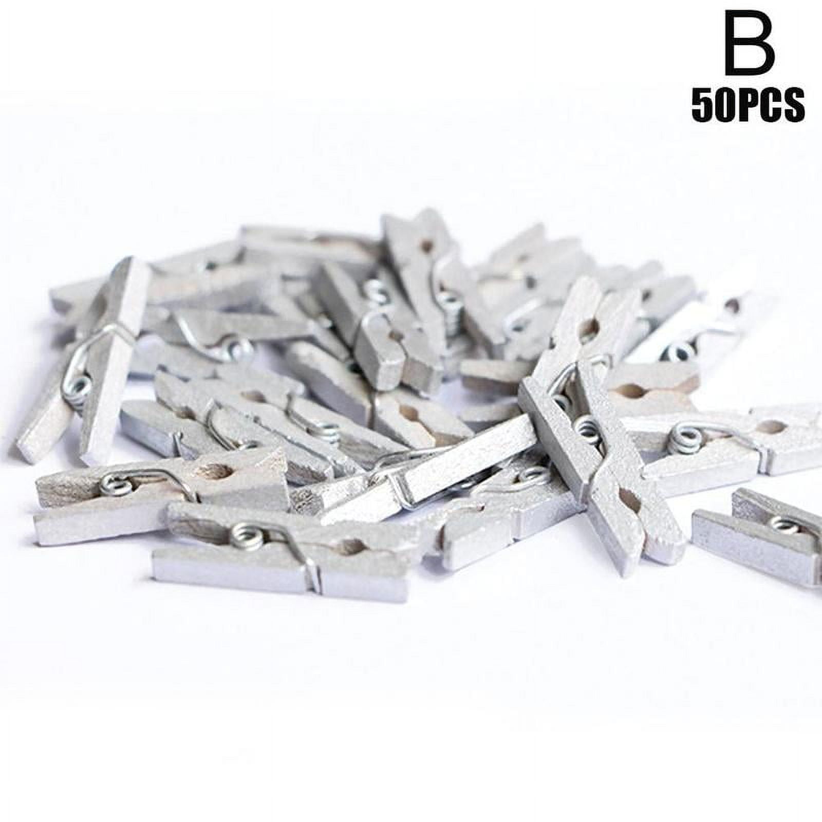 VOPPV 50Pcs Mini Clip Hanging Photo Paper Peg Clothespin N9O7 Craft DIY ...